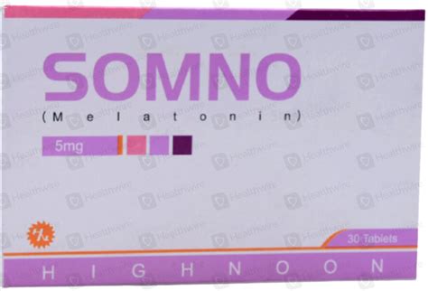Somno 5 Mg 30 Tablet Price In Pakistan Uses Dosage Side Effects