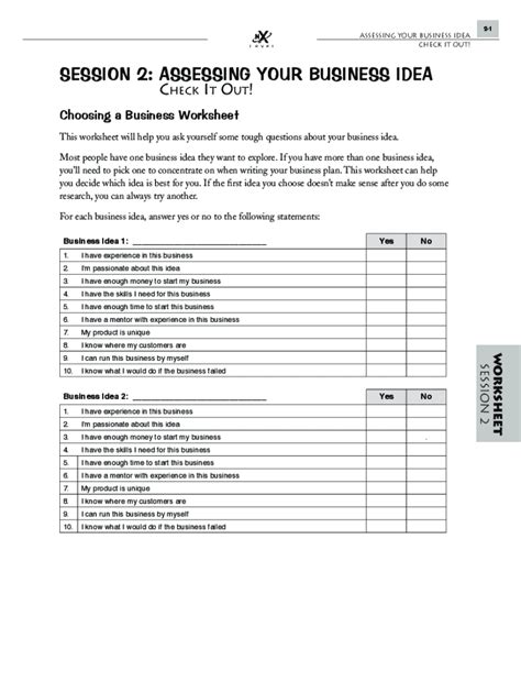 Fillable Online Idea Assessment Worksheet Fax Email Print Pdffiller