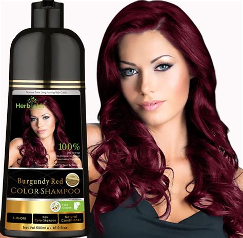 Herbishh Hair Color Shampoo For Gray Hair Ammonia Free Hair Dye