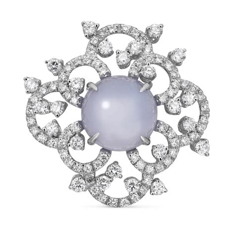 Dd David And Delucchi Gioielli Diamond And Moonstone Cocktail Ring 18k White Gold For Sale At