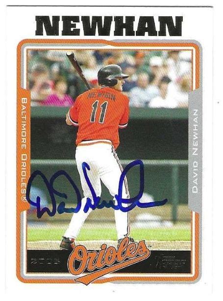 Autographed David Newhan Baltimore Orioles 2005 Topps Card Main Line