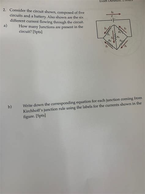 Solved Exam Duration 2 Consider The Circuit Shown Chegg Com