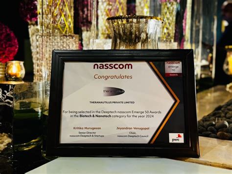 i am happy to share that theranautilus has been recognized as one of the top 50 deeptech