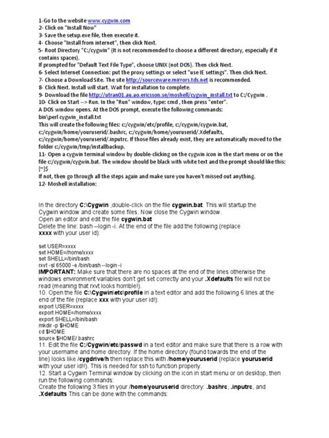 Moshell Installation Guide Pdf Command Line Interface Operating