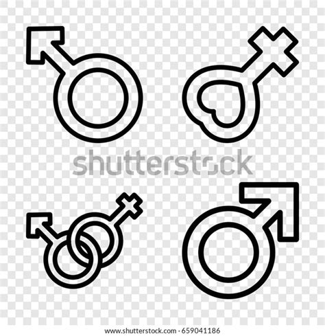 Sexual Icons Set Set 4 Sexual Stock Vector Royalty Free 659041186