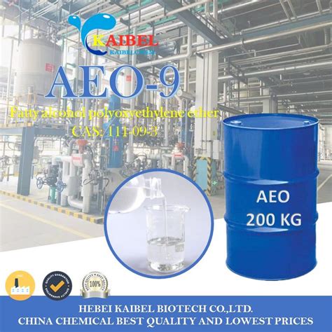 Chemicals Raw Materials Emulsifier Fatty Alcohol Polyoxyethylene Ether Aeo 9 Cas 111 09 3