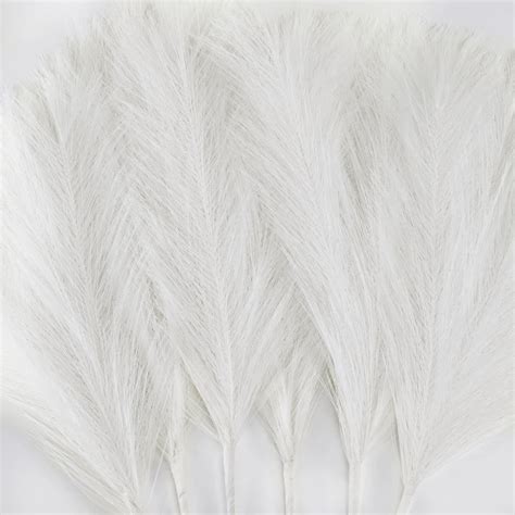 Tender Epoch 6 Pcs Faux Pampas Grass Arrangement 1845cm Artificial Fluffy
