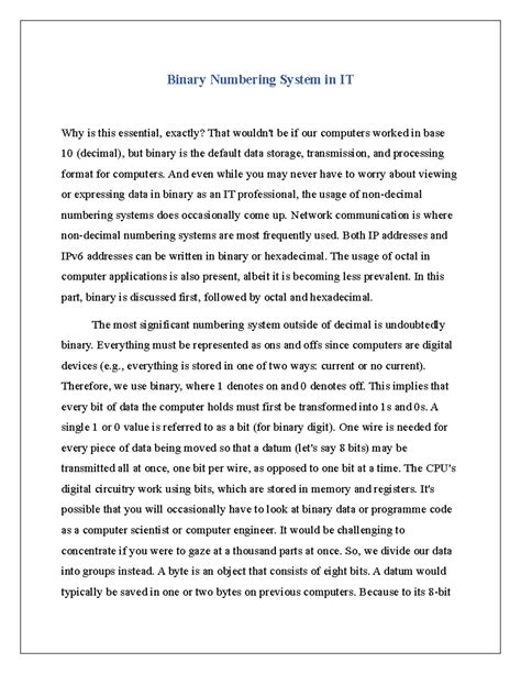 Binary Numbering System In It And Even While You May Never Have To