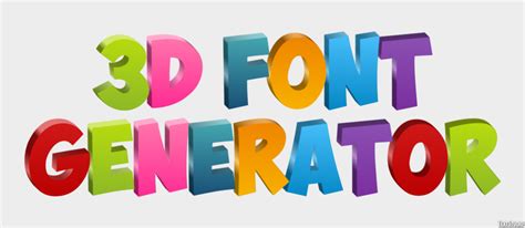 3d Font Generator Text Effect And Logo Design Font