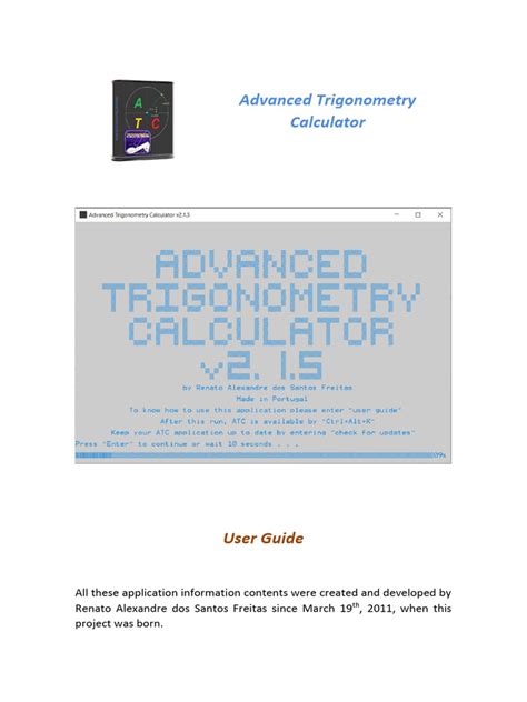 Advanced Trigonometry Calculator User Guide Pdf Command Line Interface Polynomial
