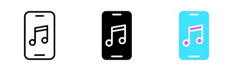 Mp3 플레이어 세트 아이콘입니다 음악 음표 음성 메시아 소리 노래 노래 창조적 인 직업 개념입니다 선에 있는 벡터 아이콘 흰색 배경에 검은색과 화려한 스타일 Brand