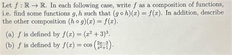 solved let f r→r in each following case write f as a