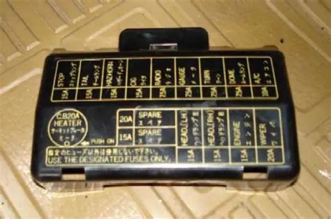 Toyota Pickup Fuse Box Diagram And Locations