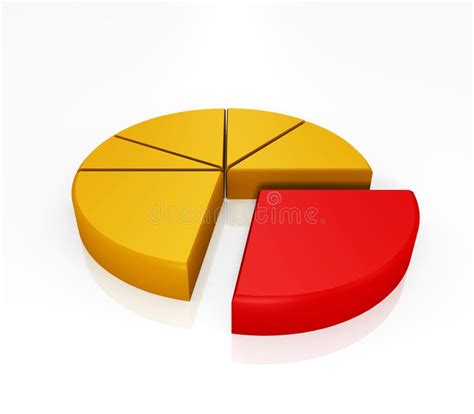 A Pie Graph With Slices A 3d Image Stock Illustration Illustration Of Isolated Financial