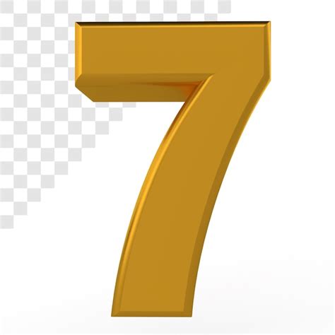 Premium Psd 3d Number 7