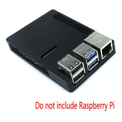 树莓派raspberry Pi 4b铝合金材质金属外壳黑色