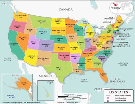 Map Of States With Names
