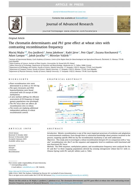Pdf The Chromatin Determinants And Ph1 Gene Effect At Wheat Sites
