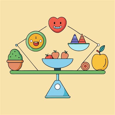 Balanced Diet Vector Illustration Cartoon Premium Ai Generated Vector