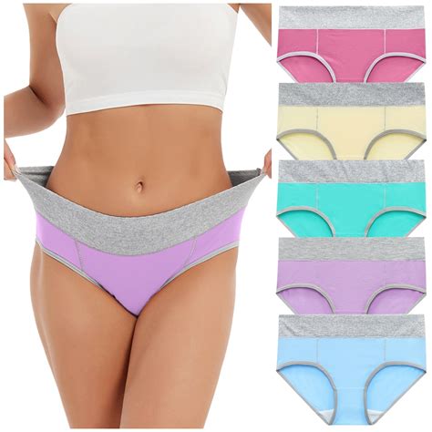 Msjuheg Panties Womens Panties Women Solid Color Patchwork Briefs