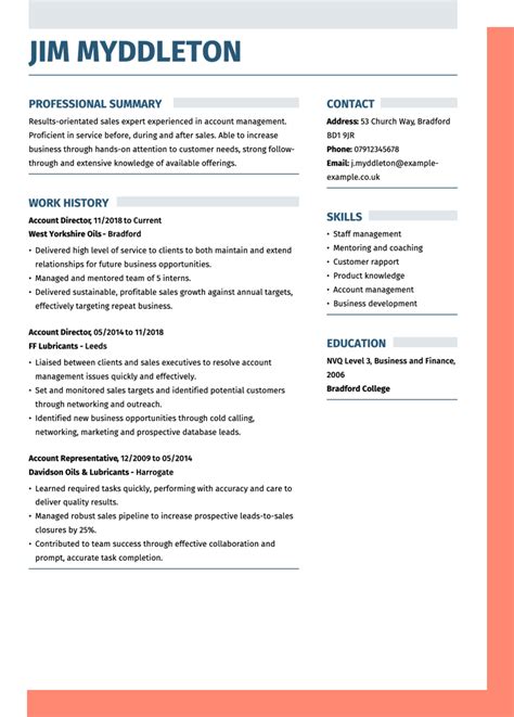 Hospitality Cv Example Guide And Tips Myperfectcv