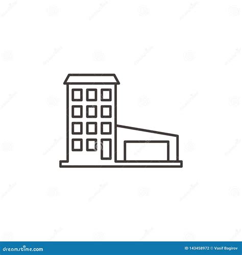Building Outline Icon Building Icon Stock Illustration