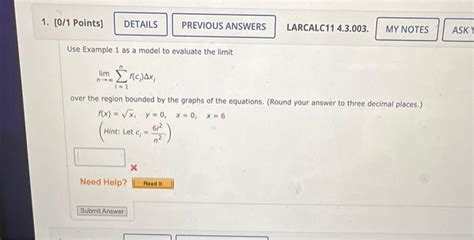 solved use example 1 as a model to evaluate the limit