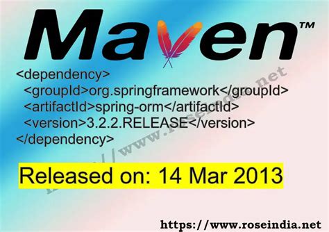 maven dependency for org springframework spring orm version 3 2 2