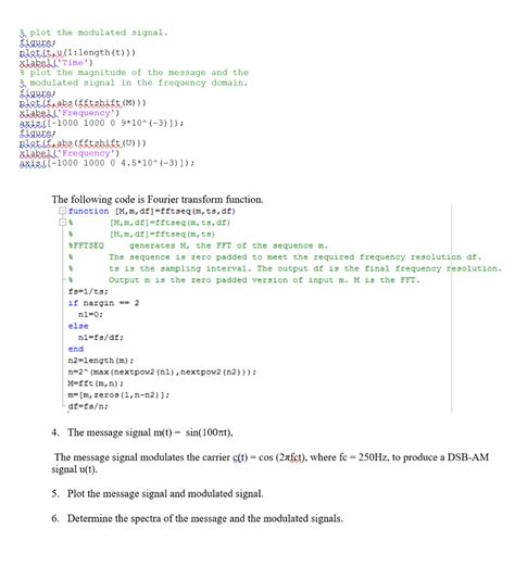 Solved 1 The Message Signal M T Sinc 100t 0