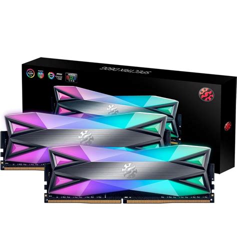 Memória Xpg Spectrix D60g Rgb 16gb 2x8gb 3600mhz Ddr4 Cl17 Cinza