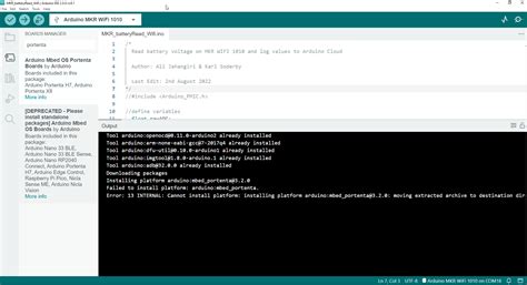 ide unable to install portenta mbed os board package · issue 1307