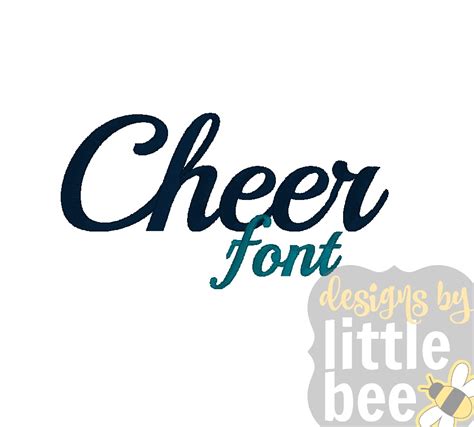 Cheer Script Embroidery Font 1 2 12 01 2017 Designs By Little Bee