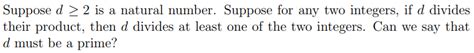 Solved Suppose D2 Is A Natural Number Suppose For Any Two Chegg Com