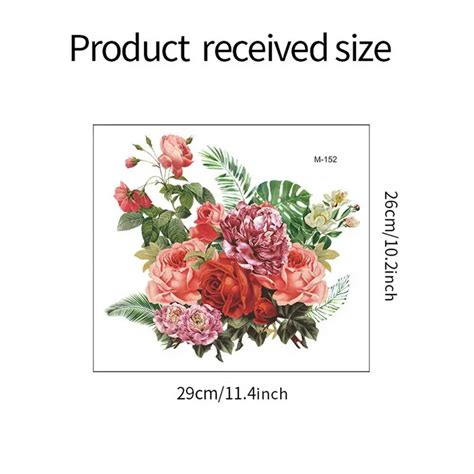 Badu Bg Цвете на божур Стикери за тоалетна Самозалепващи се картини Стенописни стикери за стена