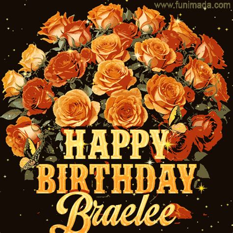 Beautiful Orange Roses Birthday  For Braelee Download On