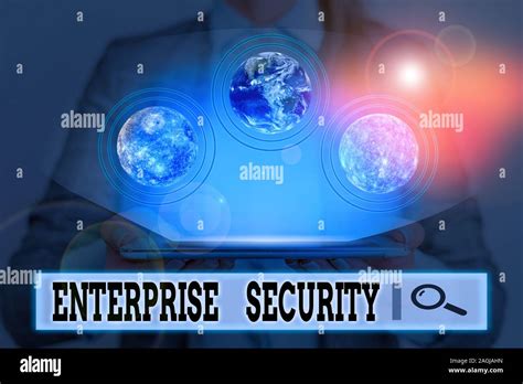 Writing Note Showing Enterprise Security Business Concept For Decreasing The Risk Of