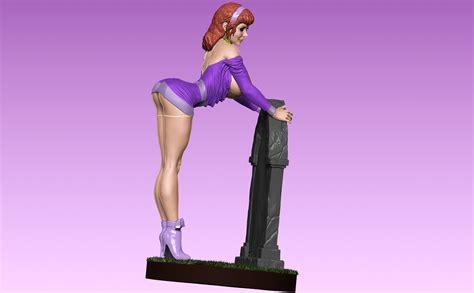 Obj File Daphne From Scooby Doo Sexy Pose At Graveyard 🫦・3d Printable