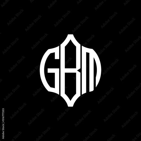 Gbm Letter Logo Gbm Best Black Background Vector Image Gbm Monogram