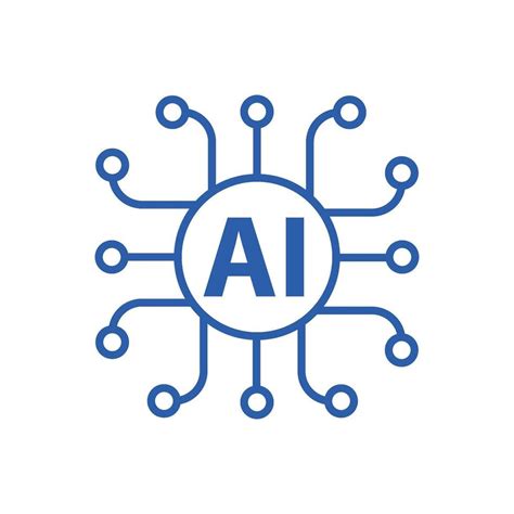 Artificial Intelligence Ai Processor Chip Vector Icon Symbol For Graphic Design Logo Web Site