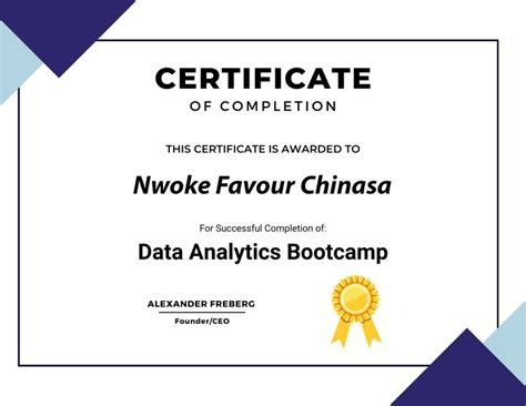 completed data analytics bootcamp nwoke favour posted on the topic