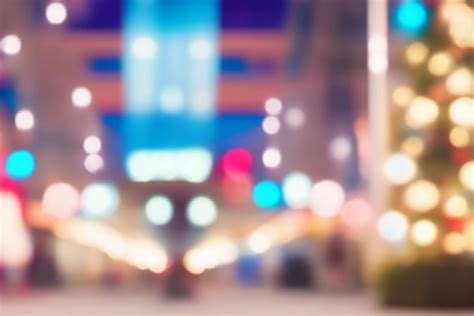 Store Background 3d Bokeh Background Of Shopping Mall With Lights