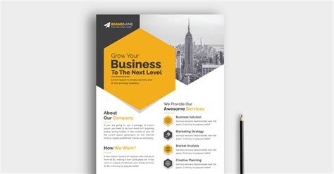 Simple Corporate Business Flyer Template Design Sample Example
