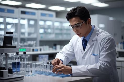 Premium AI Image Biochemistry Lab Exploration