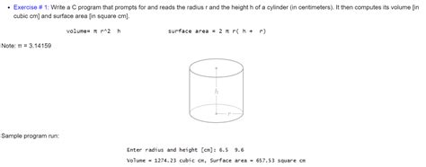 Solved • Exercise 1 Write A C Program That Prompts For