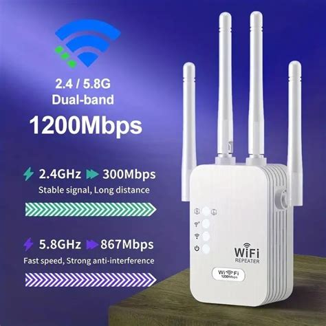 5ghz Wifi Repeater 1200mbps Router Wifi Extender Amplifier Dual Band 2 4g 5ghz Wi Fi Signal