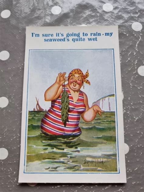 Vintage Saucy Seaside Comic Postcard Donald Mcgill Unknown Publisher No