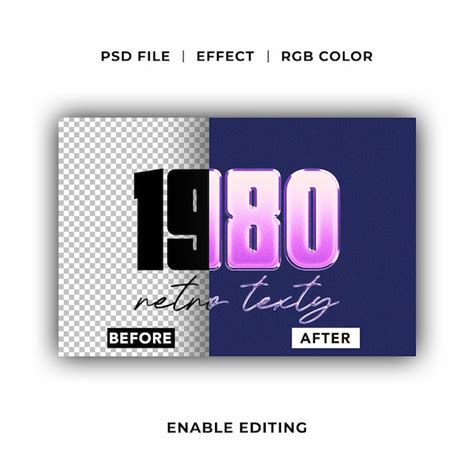 Premium Psd Retro Text Effect