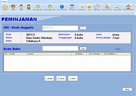 Contoh Laporan Aplikasi Perpustakaan Set Kantor