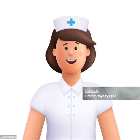 의료 십자가 기호가 있는 흰색 유니폼을 입은 여성 간호사 의학 및 건강 관리 개념 3d 벡터 사람들 캐릭터 카툰 미니멀 스타일