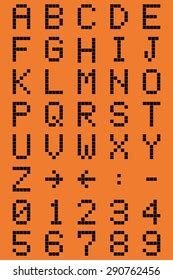 Pixel Font Numbers Vector Drawing Stock Vector Royalty Free Shutterstock